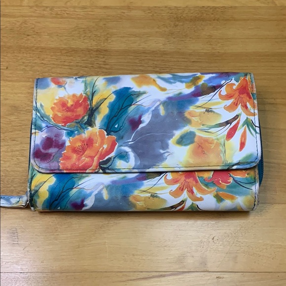 mundi | Bags | Mundi Big Fat Wallet With Safekeeper Trifold Multi Floral Euc Rfid Block 75x4 ...